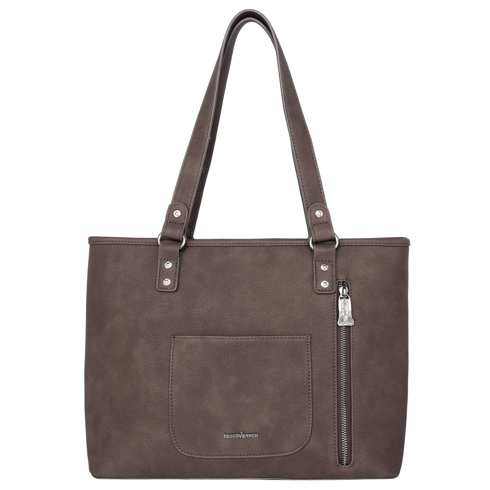 Trinity Ranch Hair on Cowhide Leather Large Tote Bag and Handbag for Women Western Shoulder Bag TR140G-8317CF