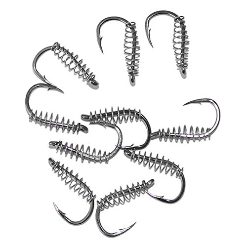 mogen886 10Pcs Sharpened Fishhook Carbon Steel Fishing Hooks Fish Tackle Tool for Fishing Outdoor 4#