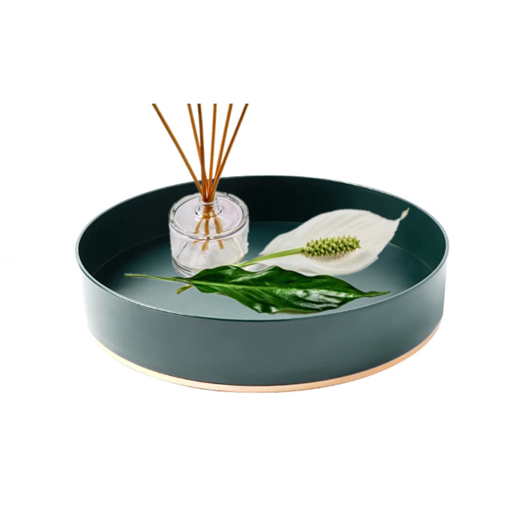 Rotatable Modern Round Tray,360°Rotating Spice Storage Rack,10" Lazy Susan Turntable Organizer,Cosmetic Makeup Vanity Tray for Storage Jewelry,Perfume&Kitchen Condiment,Suit for Home Decorative