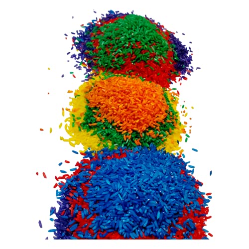 The Wood Etch | Colored Rice, Sensory Rice, Sensory Bin, Play Rice, Sensory Table Filler, Play Rice for Kids, Arts and Crafts for Kids, Toddler Sensory Toys (2lbs)