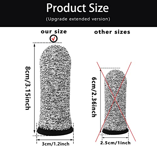 Zxfuture 12PCS Cut Resistant Finger Cots,Finger Sleeves, Glove Life Extender, Reusable Thumb Protectors Finger Covers Fingertip Protector for Cutting, Handicrafts, Craft (Pack of 12)
