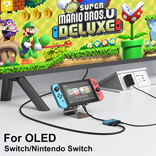 Switch Dock for Nintendo Switch/OLED Switch,Portable TV Dock with 4K HDMI USB 3.0 Port and USB C Charging,Travel Dock for Nintendo Switch Samsung Steam Deck MacBook Pro/Air and More