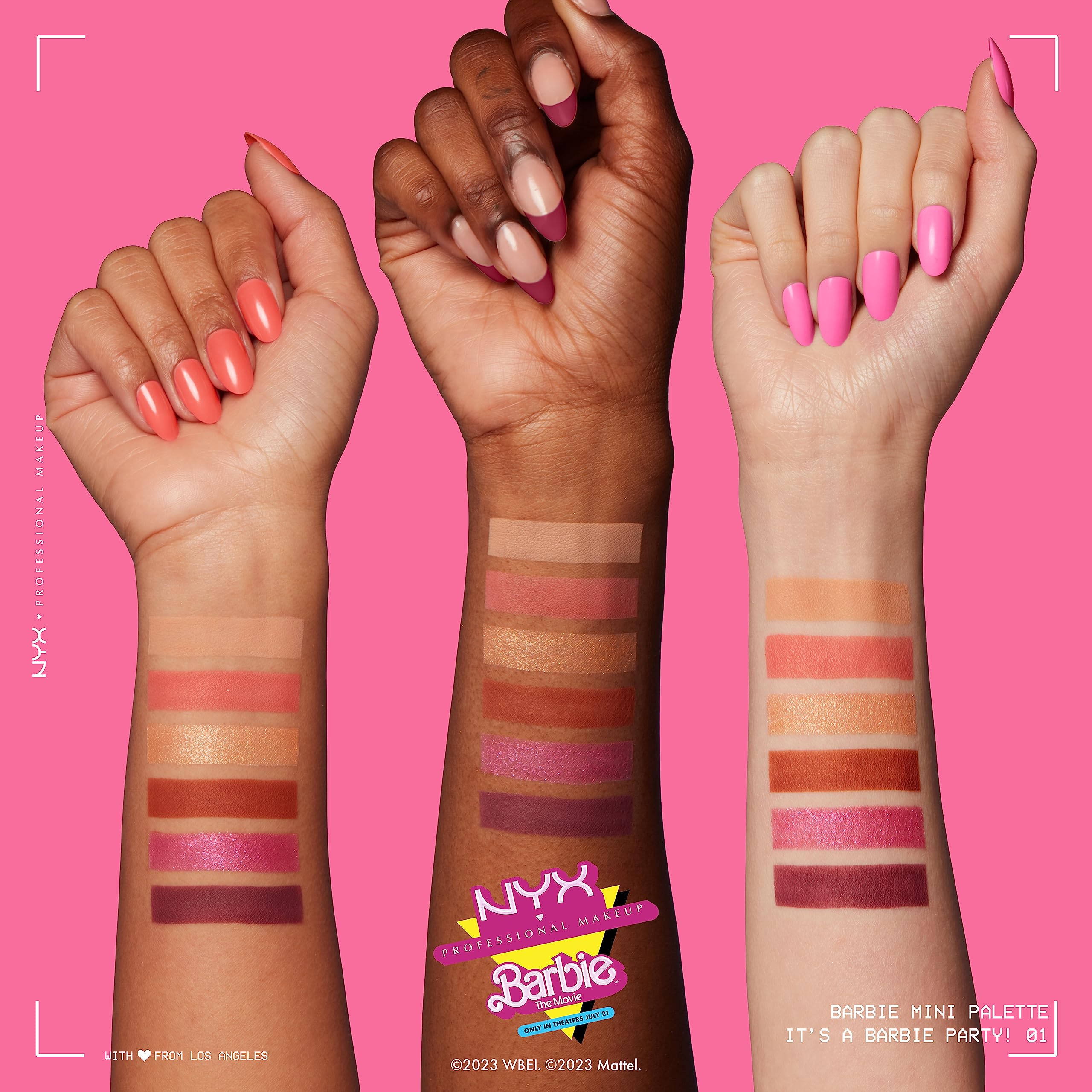 NYX PROFESSIONAL MAKEUP BARBIE, Mini Eye Palette - It's a BARBIE Party