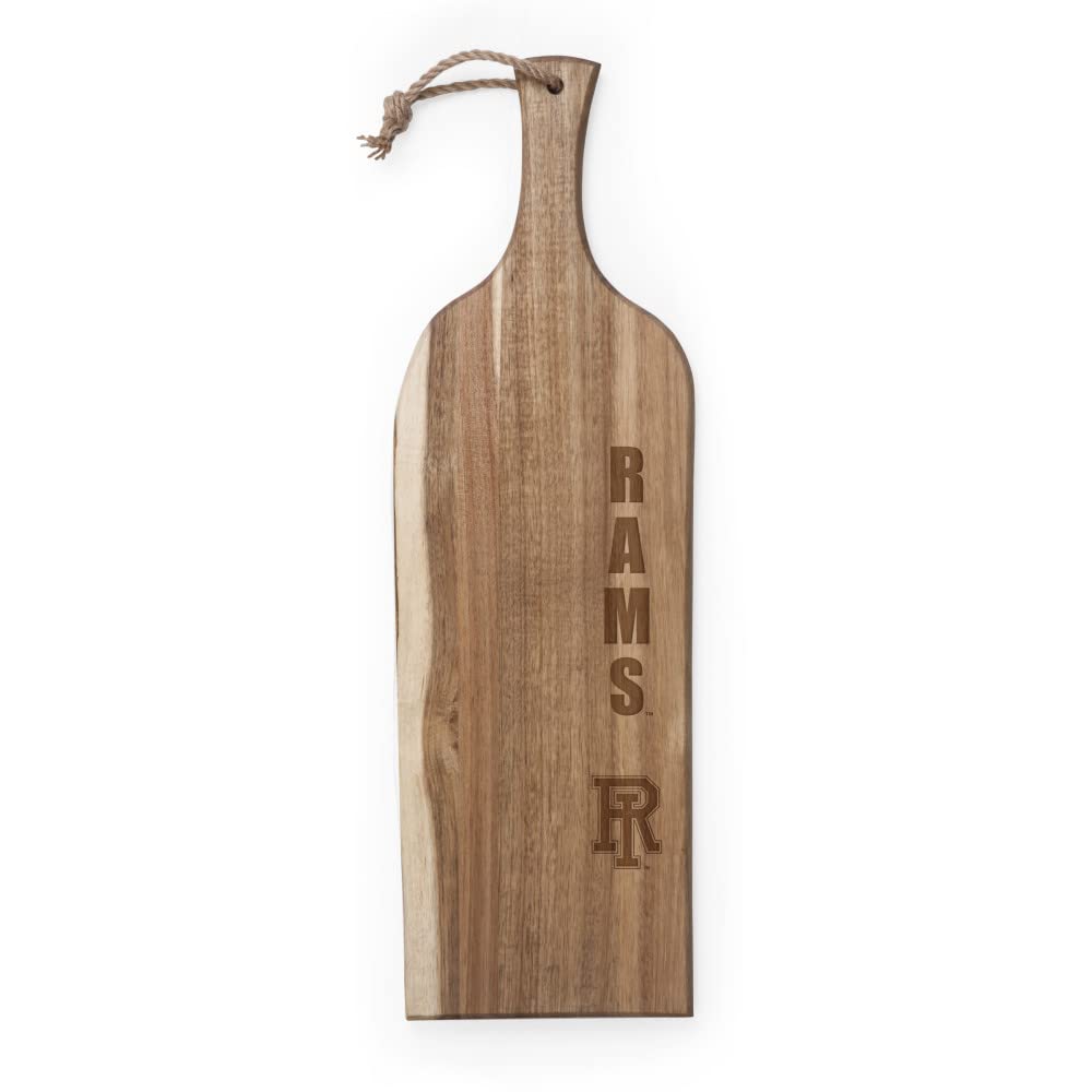 PICNIC TIME NCAA TCU Horned Frogs Artisan 24" Acacia Charcuterie Board with Raw Wood Edge, Cheese Board, Serving Platter, (Acacia Wood)