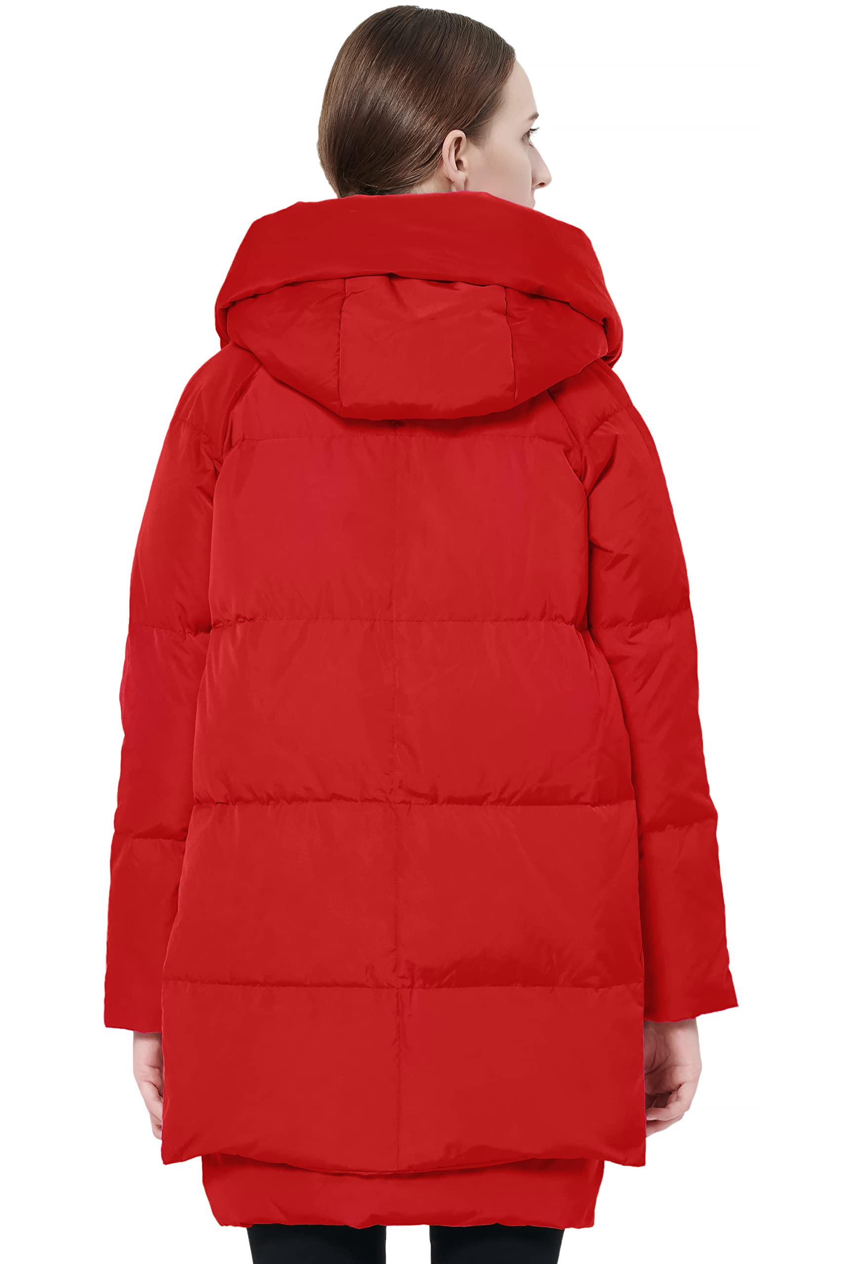 Orolay Women's Thickened Down Jacket Red Small