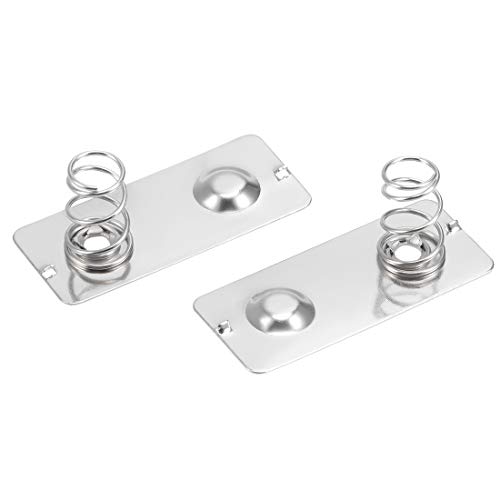 uxcell 50 Pcs AA Battery Positive to Negative Conversion Spring Contact Nickeling Plate 28mmx12mmx0.3mm