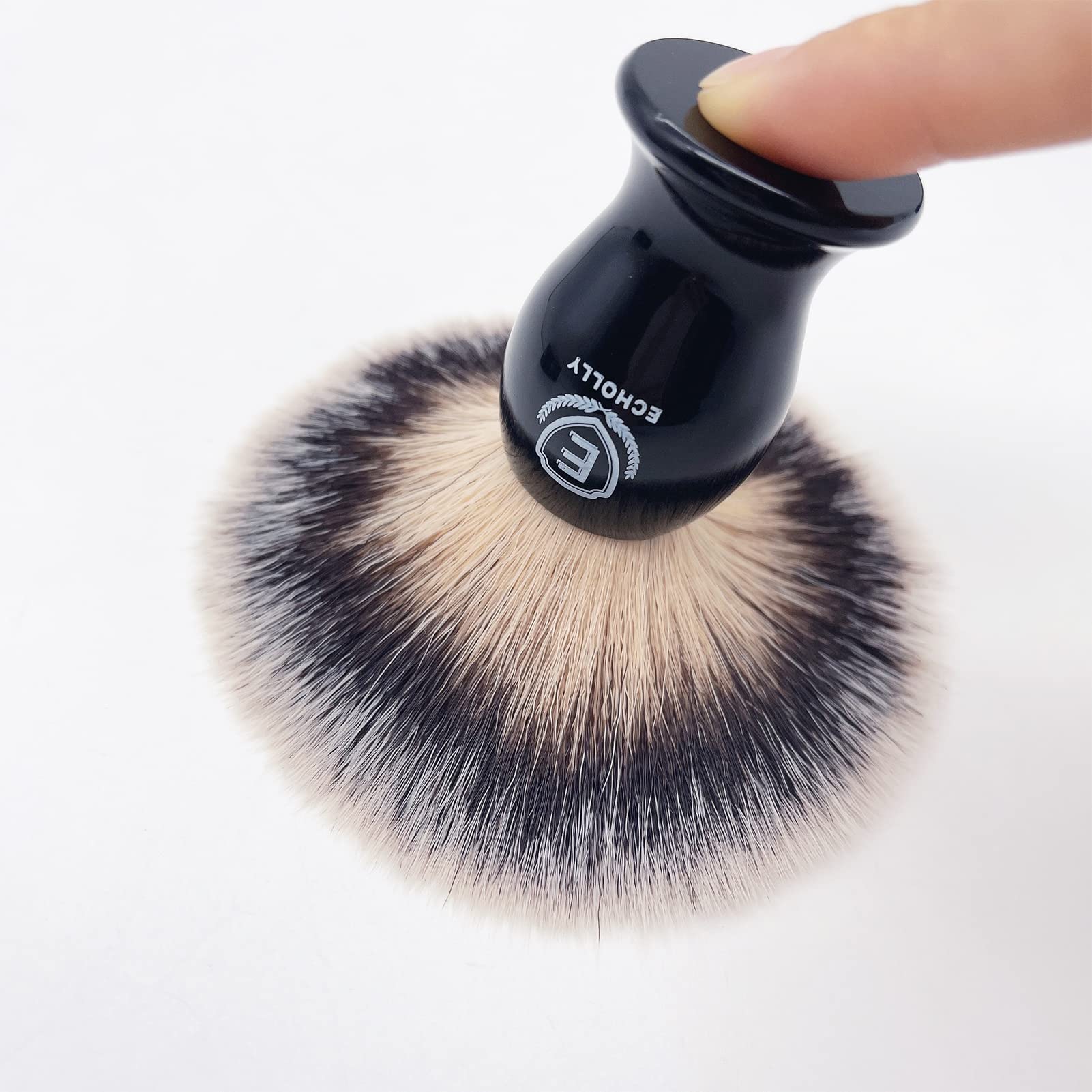 Luxury Shaving Brushes For Men by Echolly-Super Strong NO Shedding Bristle Shave Brushes for Men-Smooth Acrylic Handle Legacy Shave Brush-Rich and Fast Lather Shaving Cream Brush Gifts for Fathers Day