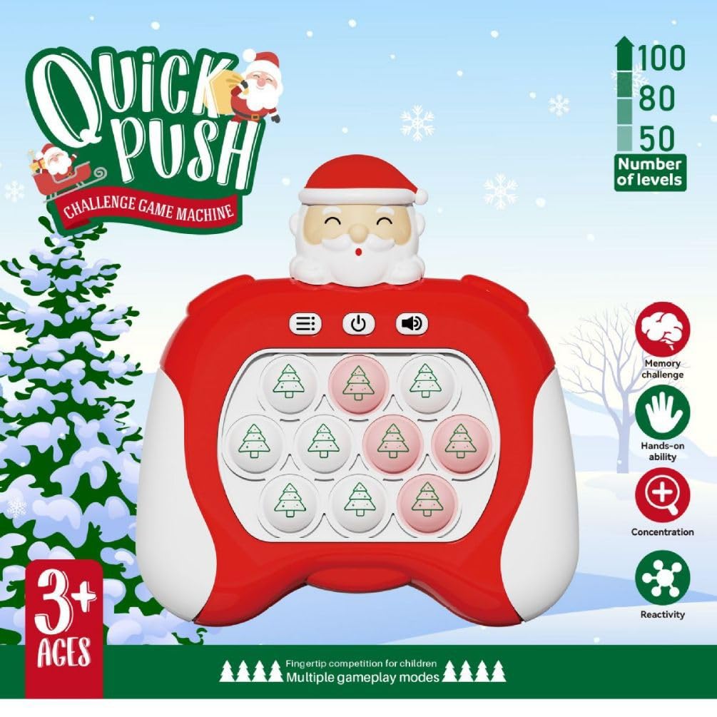 LLXLY Quick Push Game Console, A Toy Game Machine That Exercises Reaction Ability and Improves Concentration | Gift Idea for Kids & Teens Boys & Girls Ages 3-12 Years Old & Up (Brown Dinosaur)