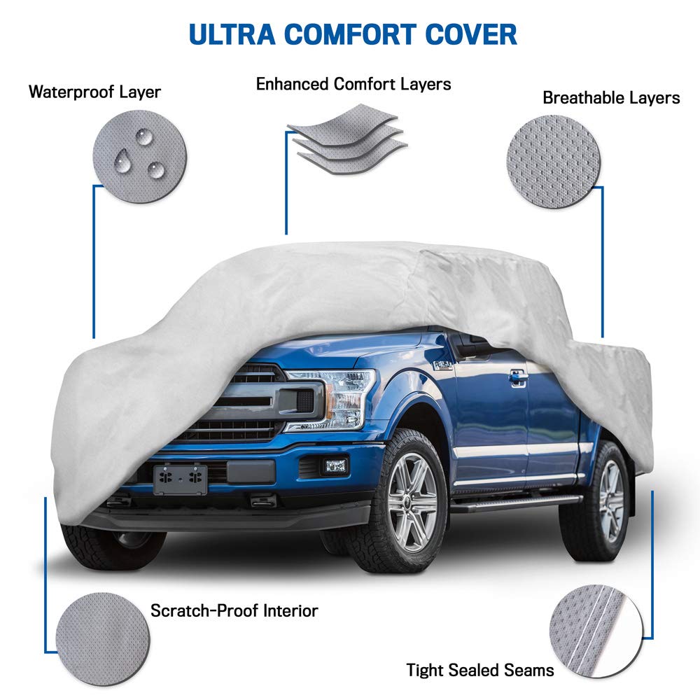 Motor Trend T-800 Truck Cover for 2013-2018 GMC Sierra Custom Fit All Weather Waterproof Pickup Protection