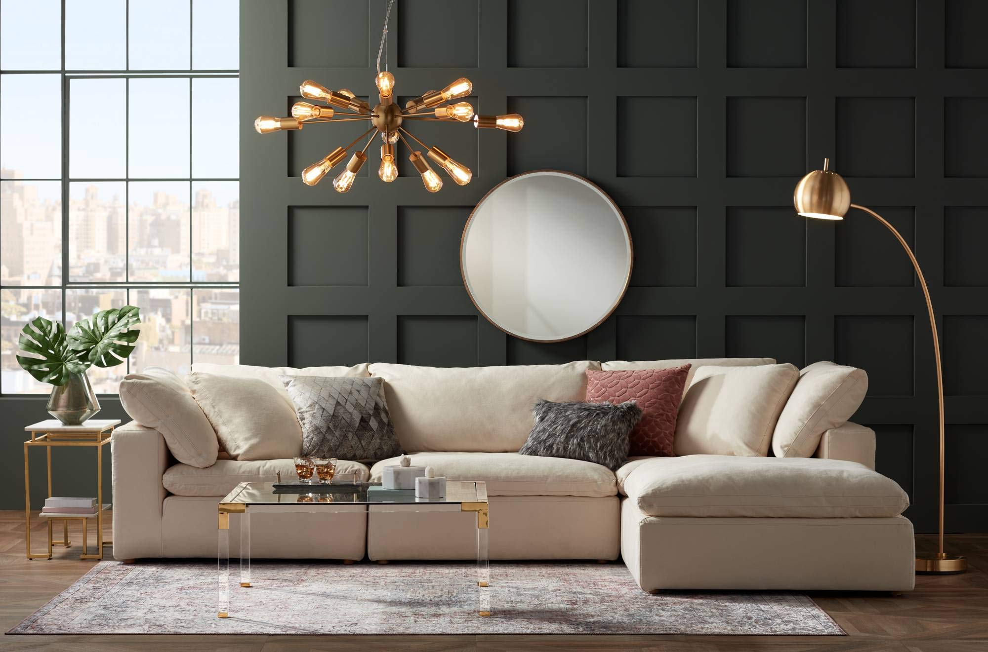 Possini Euro Design Capra Modern Chairside Arched Lamp Floor Standing 70" Tall Antique Brass Gold Swivel Head Bright Lighting Decor for Living Room Task Reading House Bedroom Home