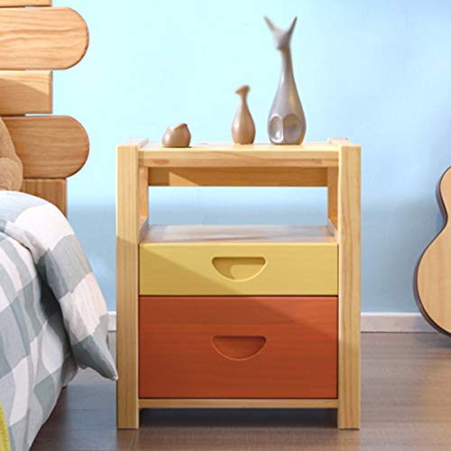 ZHAOLEI Bedside Table Solid Wood Simple Bedroom Bedside Cabinet ,Small Mini Storage Cabinet Multifunctional Locker