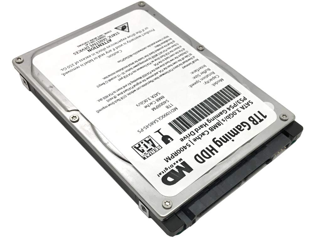 MaxDigitalData (MD1000GLSA854-PS) 1TB 5400RPM 8MB Cache (9.5mm) SATA 3.0Gb/s 2.5" Gaming Hard Drive (for PS3/PS4) - 2 Year Warranty