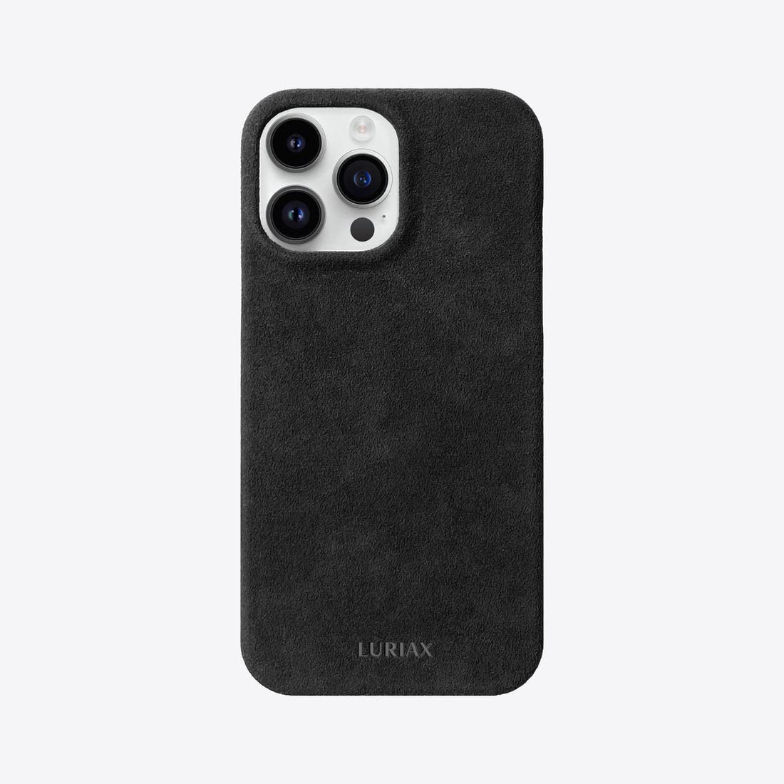 LURIAX Alcantara Suede Leather Case iPhone 14 Pro Malachite Sport - Enhanced Magnet Compatible with MagSafe & Wireless Charging
