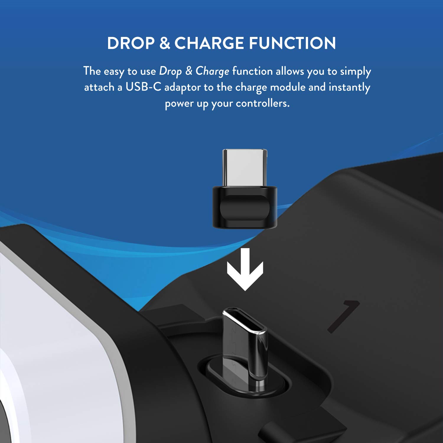 Numskull Sony Playstation 5 DualSense Controller Charging Station (Twin Slot), Compatible with Official PS5 Controllers