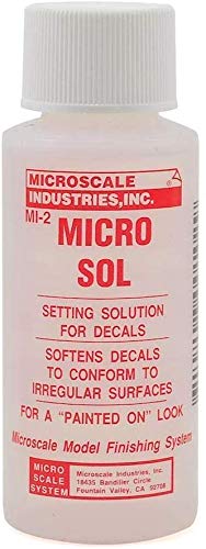 Microscale Industries, Inc. Micro Set, Micro Sol, Micro Flat, Micro Satin, 1 oz. Bottles, One of Each with Make Your Day Paintbrush Set