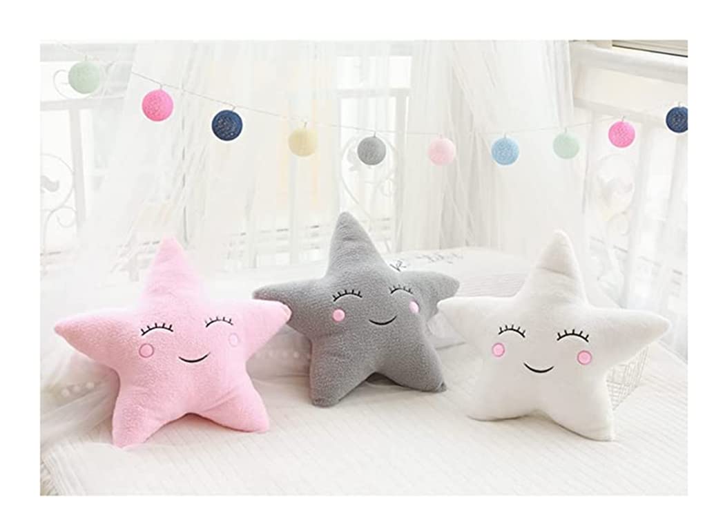 Uewidiod Star Pillow Moon Cloud Fresh Room Decoration Home Cushion Bed Pillow (Moon 20.8*11.8inch/53*30cm, White)