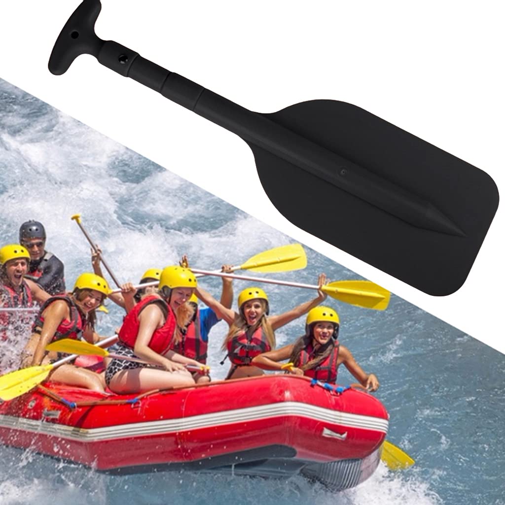 Peiiwdc Boat Paddle, Marine Boat Kayak Raft Telescopic 21''- 42'' Paddle Black/Red/Yellow Boat Paddle Collapsible Oar No Direction Limit