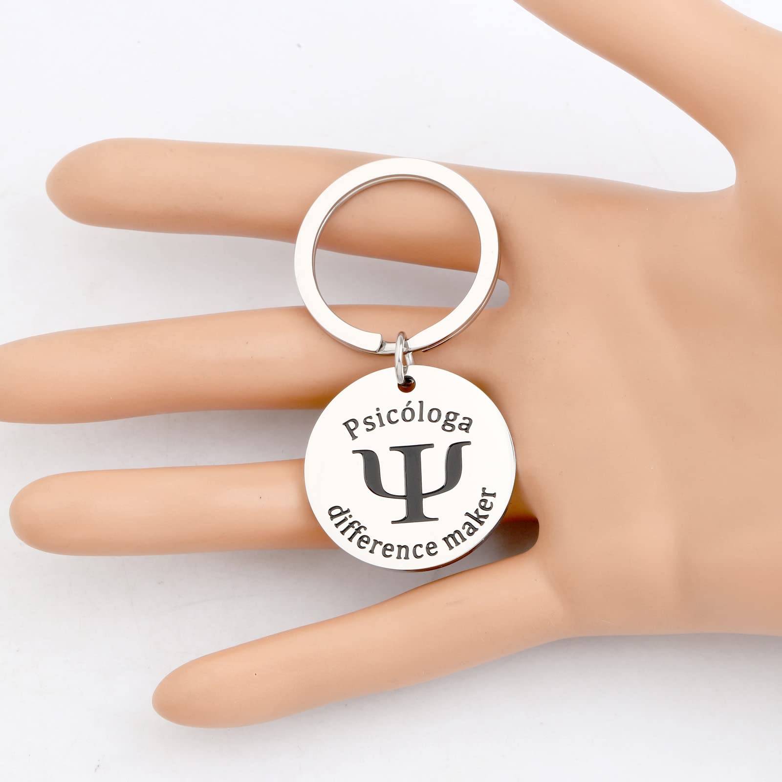 Psychology Keychain Psychologist Gift School Psychologist Jewelry Psych Student Gift Psicóloga Difference Maker Keychain (Psicóloga difference maker)