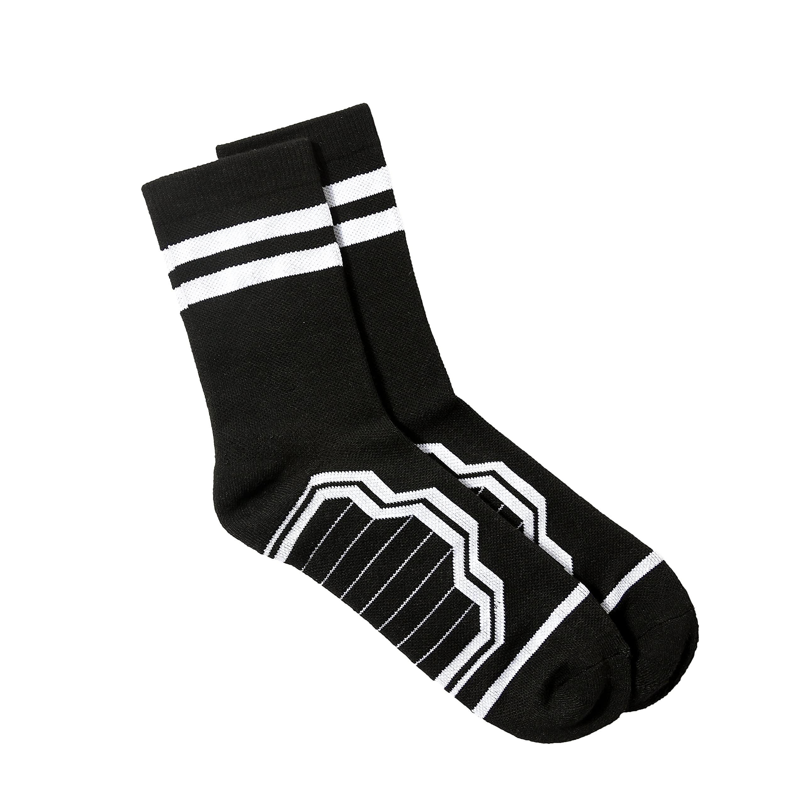 Performance Crew Socks - Moisture Wicking Control Comfort Fit Cushioned socks with Arch Compression 3-Pairsā¦