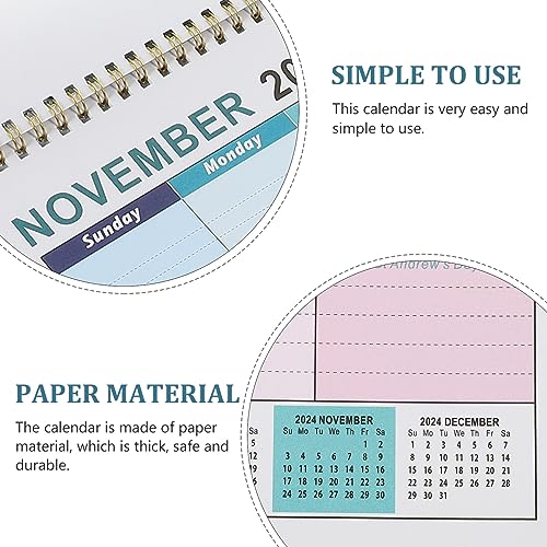 NUOBESTY 2024-2025 Wall Calendar Hanging Calendar Flip Schedule Calendar from Jan. 2024- Jun. 2025 Table Calendar Planner Calendar New Year Calendar for Home Office