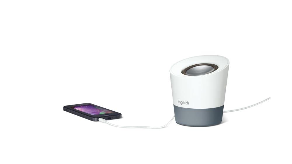 Logitech Multimedia Speaker Z50 for Smartphone, Tablet and Laptop – Grey, 4.2" x 3.9" x 3.9"