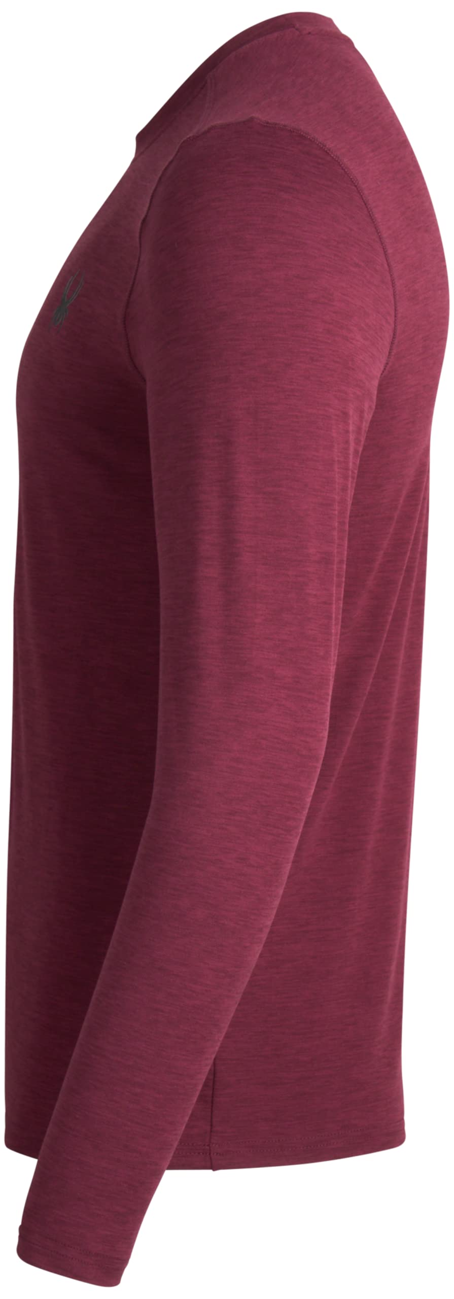 Spyder Men's Athletic T-Shirt - 2 Pack Dry-Fit Long Sleeve Active Performance Sports Tee (S-XL), Size M, Charcoal/Wine