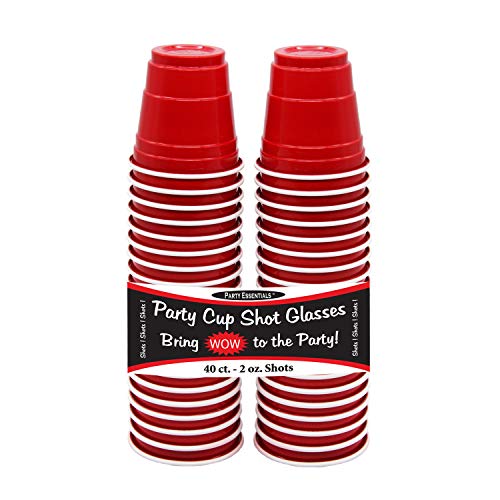 Party Essentials Party Supplies Tableware, 40-Count, Red