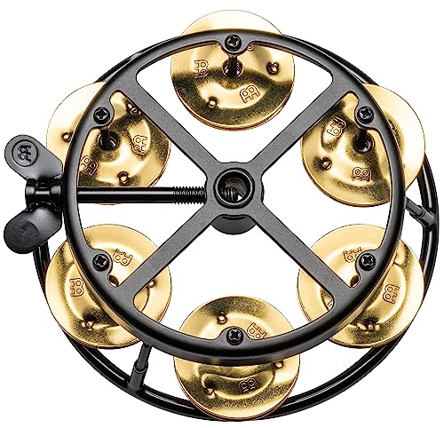 Meinl Percussion THH1B-BK Professional Series Hi Hat Tambourine, Single Row Brass