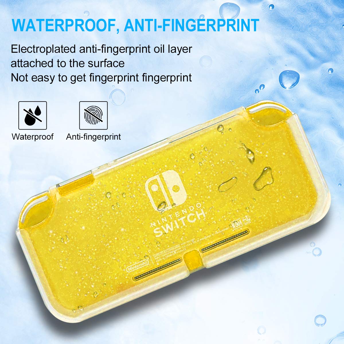 Moxiaomo Protective Case for Nintendo Switch Lite,Switch Lite Case with Screen Protector and Glitter Bling Soft TPU Cover with Shock-Absorption and Anti-Scratch Case(2Pack Screen Protector )