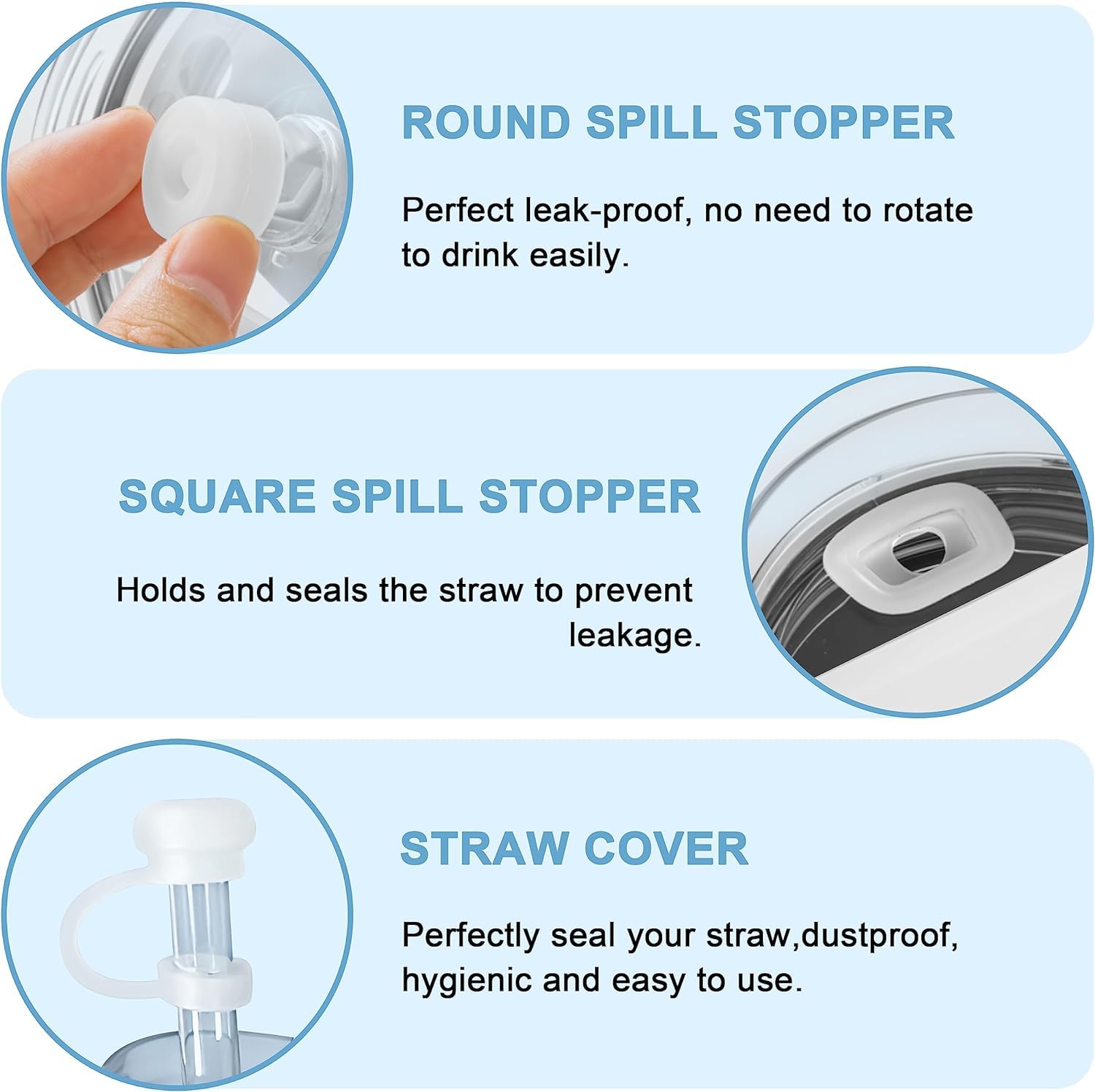 Stanley Cup Accessories - Set of 8 Stanley Spill leak Stopper and Stanley Cup Boots Stanley Straw Cover For Stanley Cup Models 1.0 and 2.0, Stanley Accessories 40 oz Stanley Cup