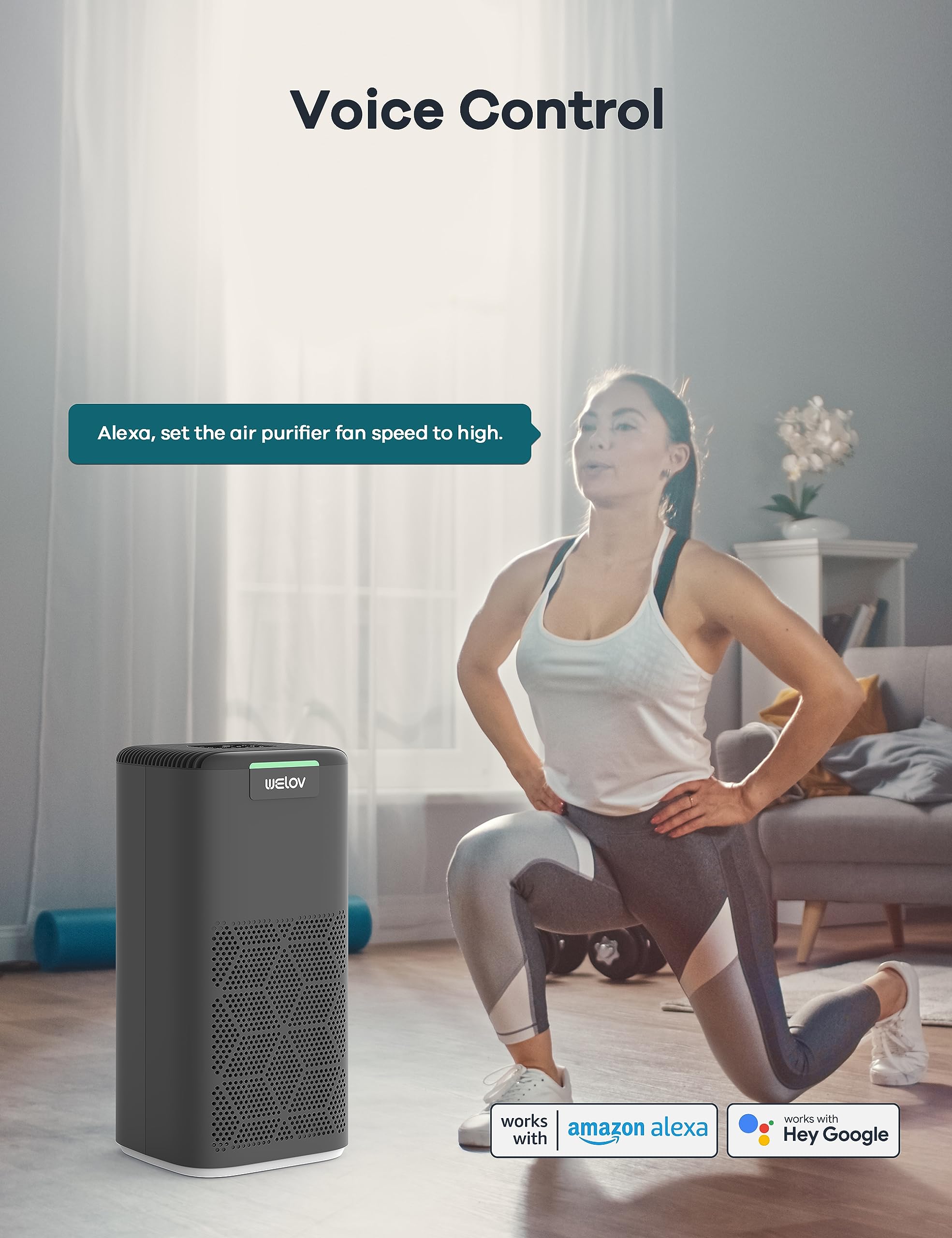WELOV P200 PRO Air Purifiers with Original Filter Bundle: Up to 1570 Ft² in 1 Hr With Air Quality Monitor, Smart WiFi, Alexa Control