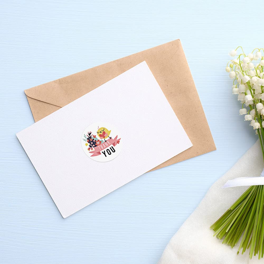 Thank You Stickers Rolls, 1000Pcs 1 Inch Thank You for Supporting My Small Business Envelope Seals (A)