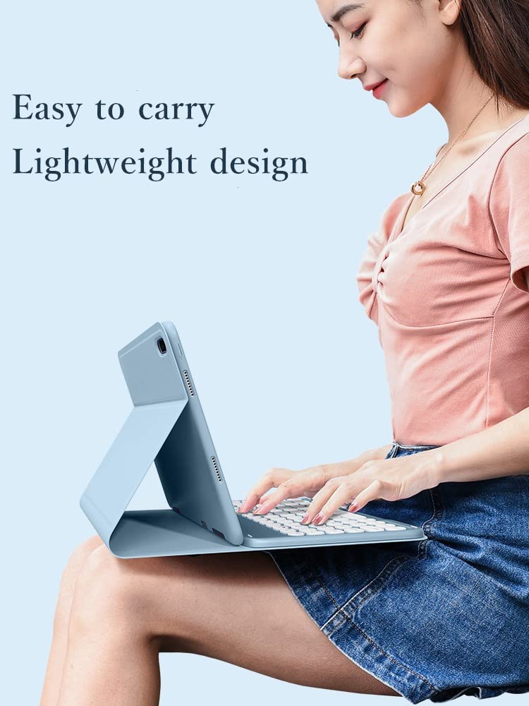 YEEHi iPad 10th Generation 10.9" 2022 Keyboard Case with Mouse Color Keyboard Retro Round Key Caps Cute Candy Colors Detachable Keyboard iPad 10th Gen 10.9 Cover (Pink)