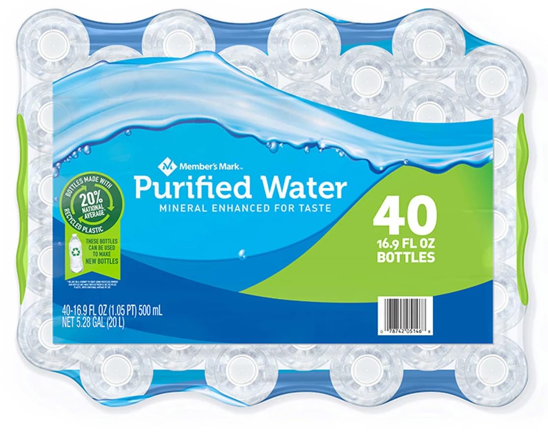 Member's Mark Purified Mineral Water 16.9 oz. / 40 count (2 pack)