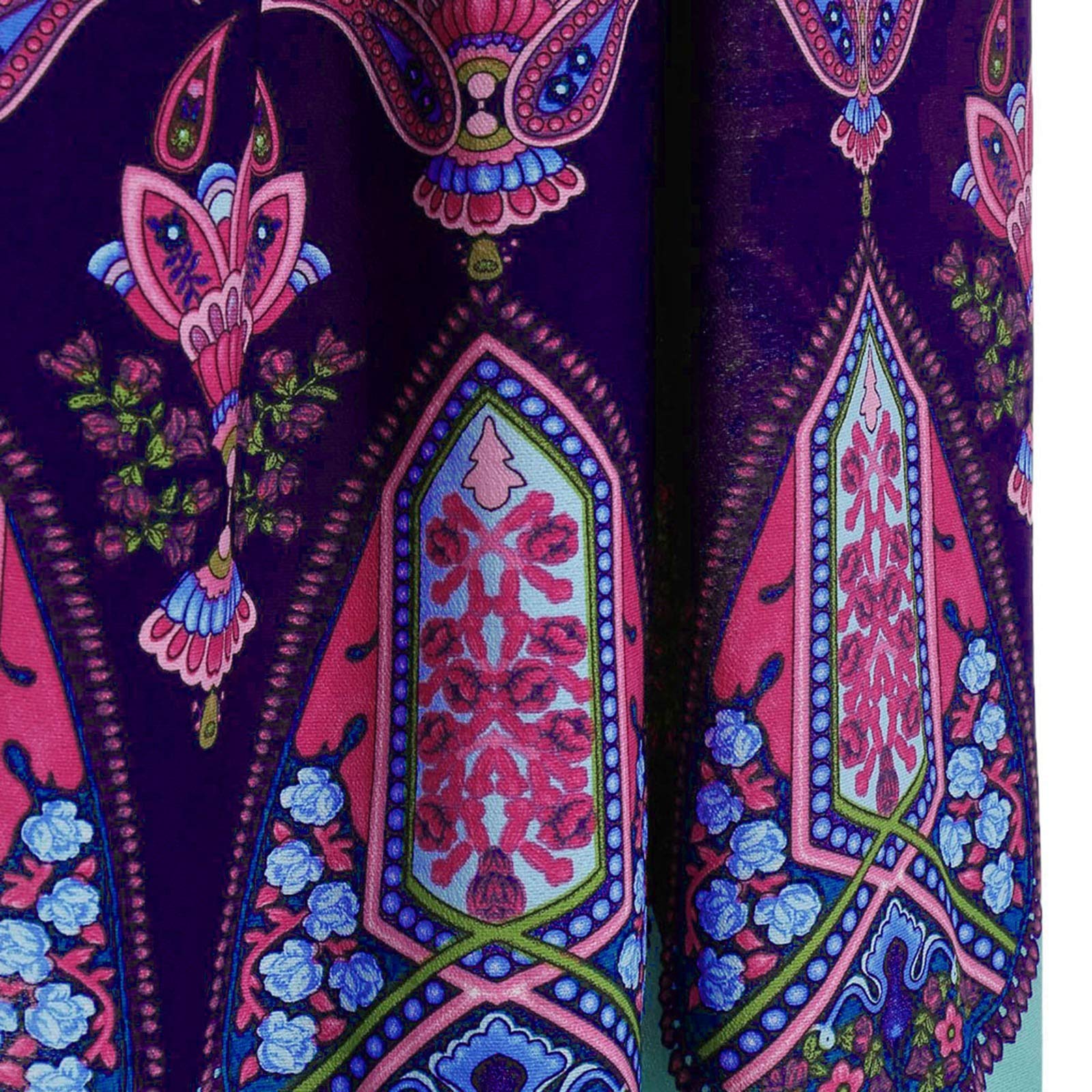 Plus Size Flowy Long Dress for Women Plunging V Neck Short Sleeve Swing Dress Butterfly Printed Split Dress