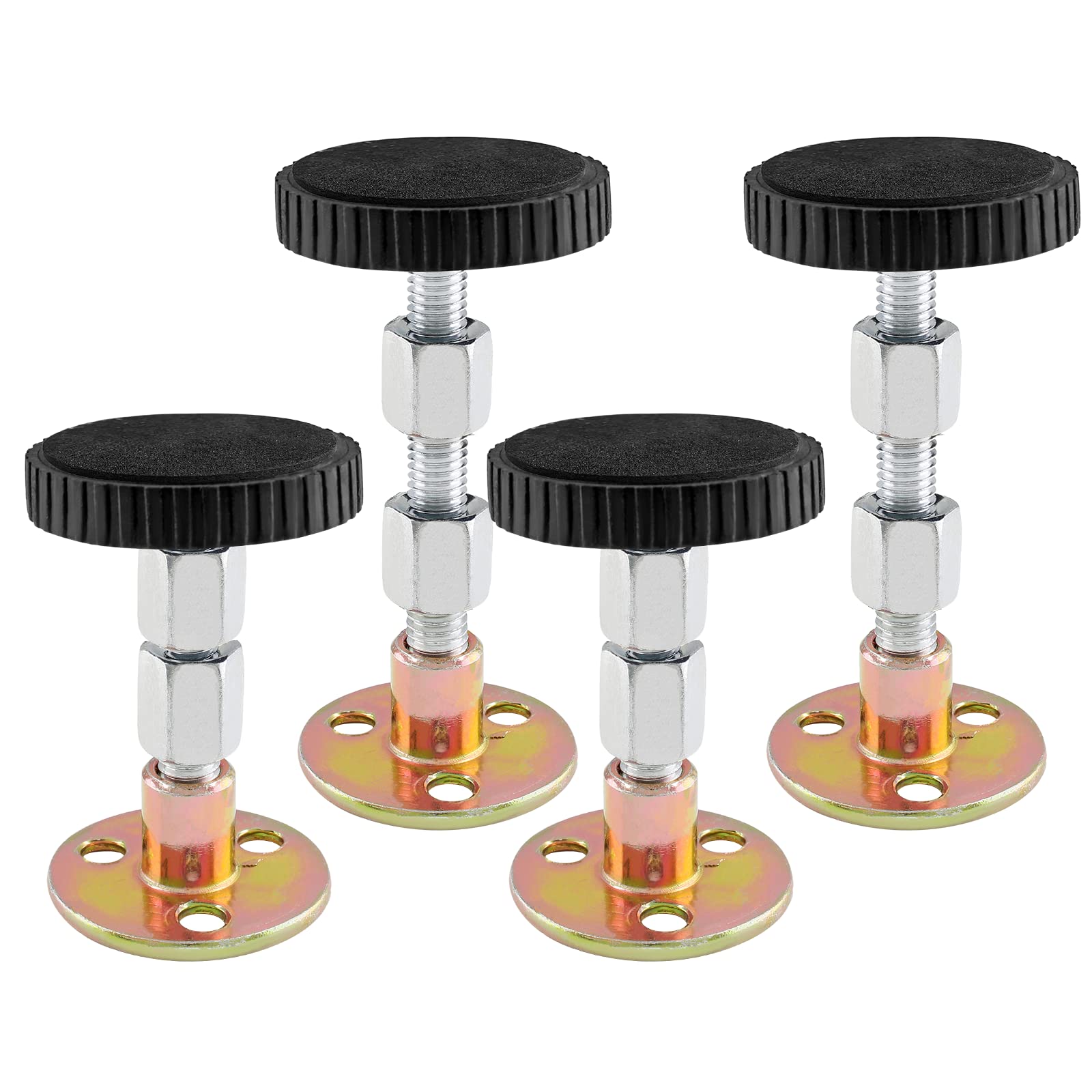Litoexpe 4 Pcs Adjustable Threaded Bed Frame Anti-Shake Tool, Headboard Stoppers Bedside Anti Shake Tool for Beds, Cabinets, Sofa (30-90mm/ 1.18"-3.54")