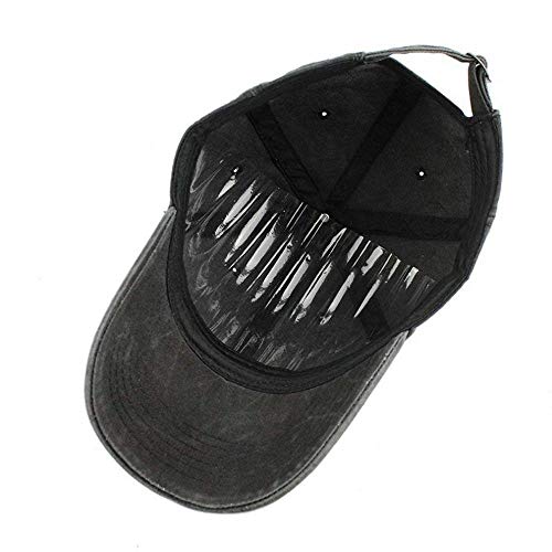MSGUIDE Women's Skull Baseball Cap Vintage Cotton Washed Distressed Adjustable Dad Hat Gray