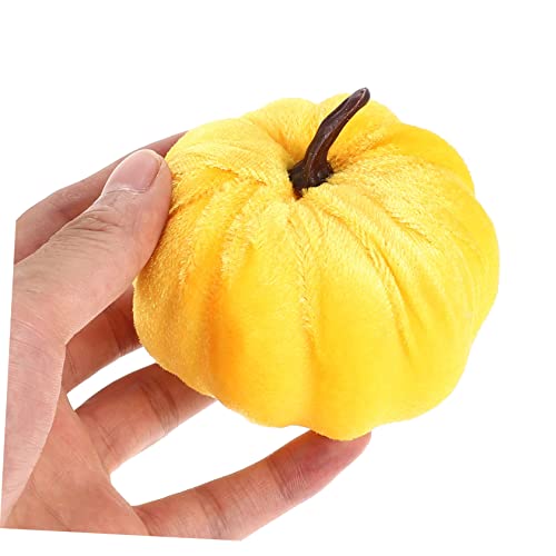 NOLITOY 12 Pcs Fabric Pumpkin Ornament Stackable Pumpkins Fall Decor Fall Pumpkin Pumpkins Lifelike Pumpkin Home Decorations Artificial Pumpkin Flannel Table Decoration Mini