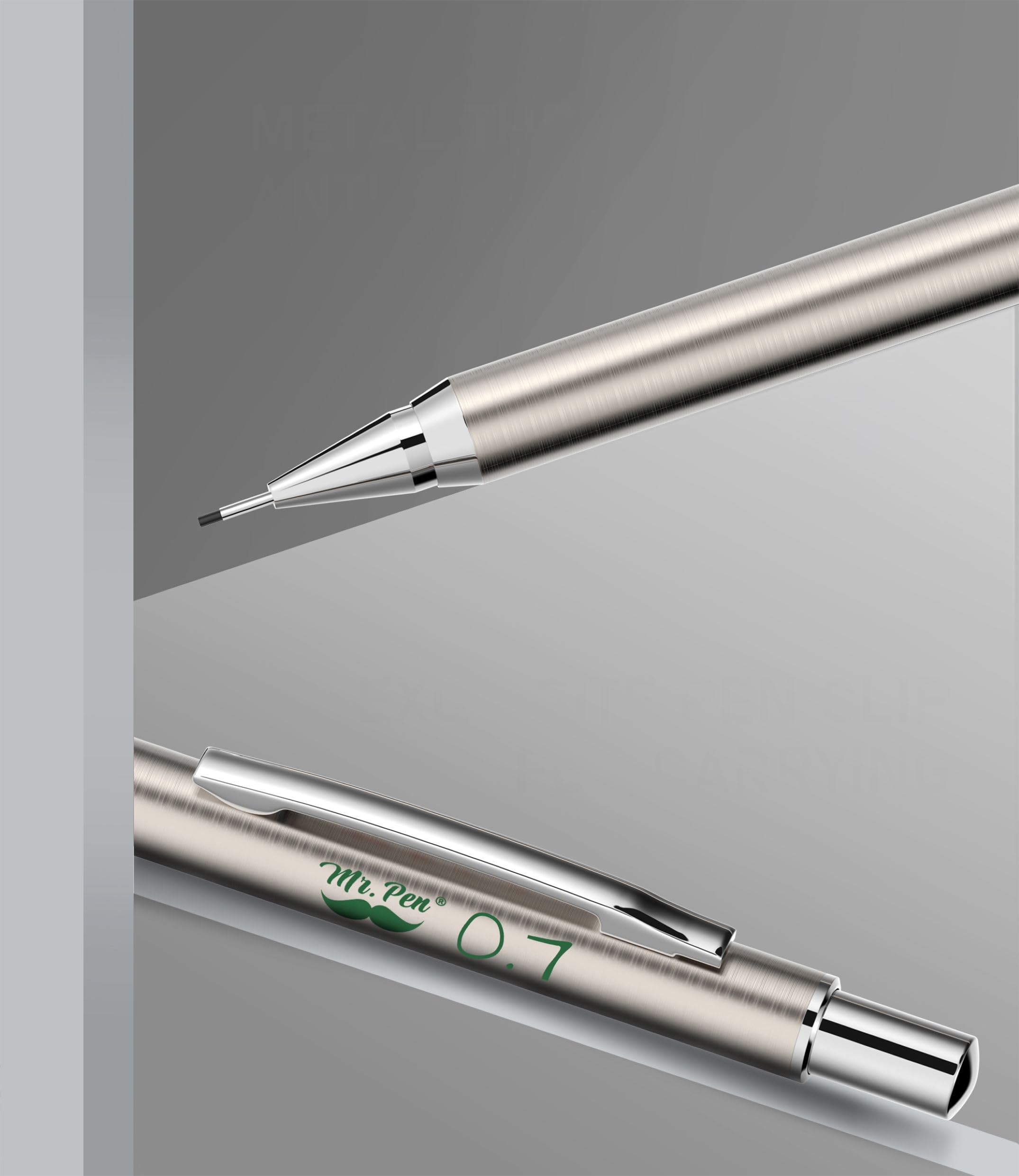 Mr. Pen- Metal Mechanical Pencils, 0.7mm, 2 Pack, Lead Pencil, Metal Mechanical Pencil, Metal Mechanical Pencils 0.7, Drafting Mechanical Pencils, Mechanical Pencil Metal, Mechanical Pencils .7