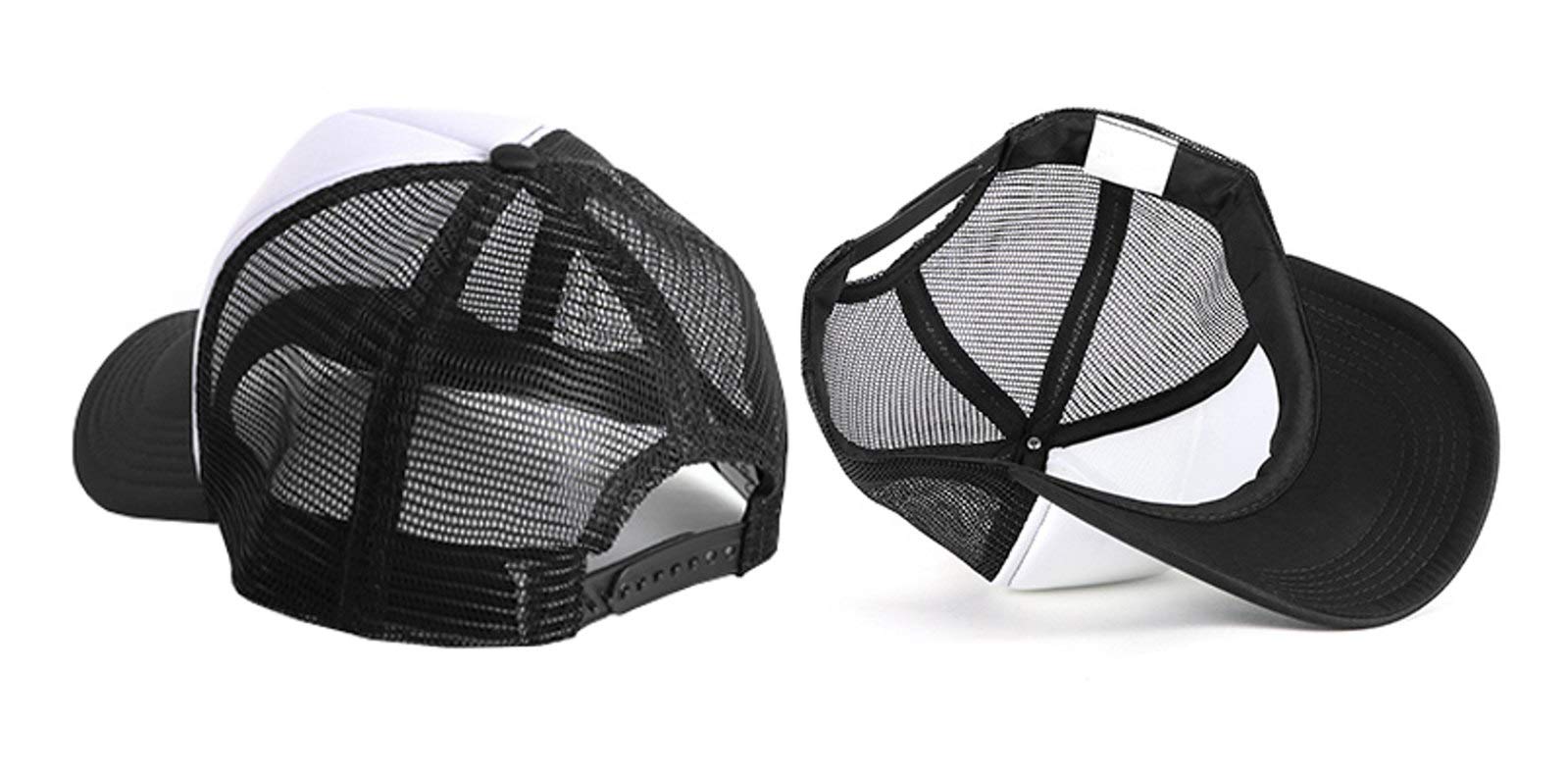 Men's Rainbow French Bulldog Hat PLY KT T167 Black/White Trucker Hat One Size
