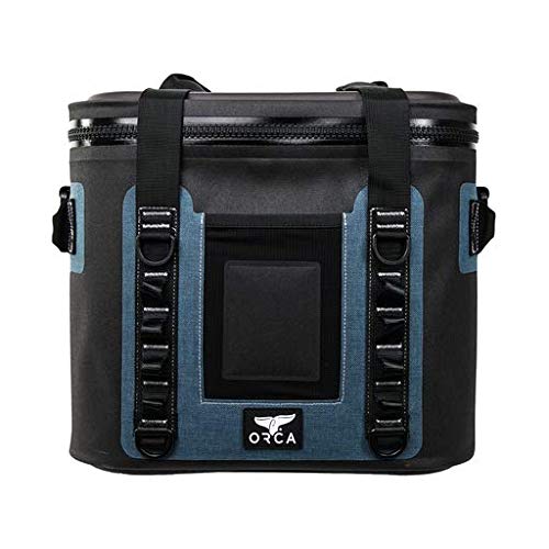 ORCA Walker 20 Can Soft Cooler Bag, Insulated Bag with Shoulder Strap and Extra Pockets, Holds 20 Cans of Soda, Keeps Drinks Ice Cold All Day, Perfect for Beach, Park, Hikes, Picnics - Slate Blue