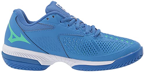 Mizuno Women's Wave Exceed Tour 4 All Court 4 Tennis Shoe, Nebulas Blue-White, 6