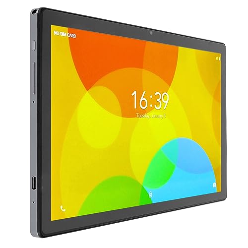 PenRux 10.1in Tablet, Smart Tablet Dual Camera and Speakers 1920x1200 Resolution 8GB RAM 128GB ROM for Entertainment for Studying (Grey)