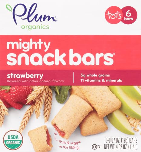 Plum Organics Tots Mighty 6 Bars - Strawberry - 4.02 Oz