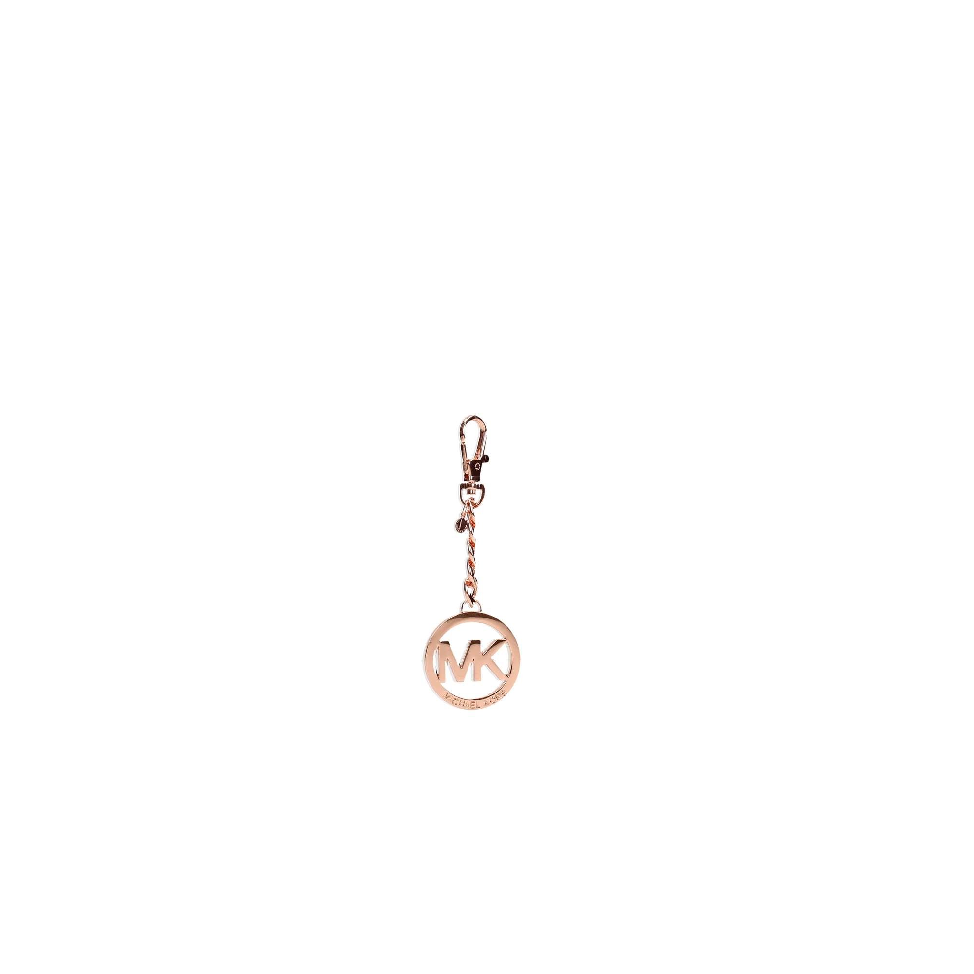Michael Kors MK logo Keychain Key Fob Rose Gold