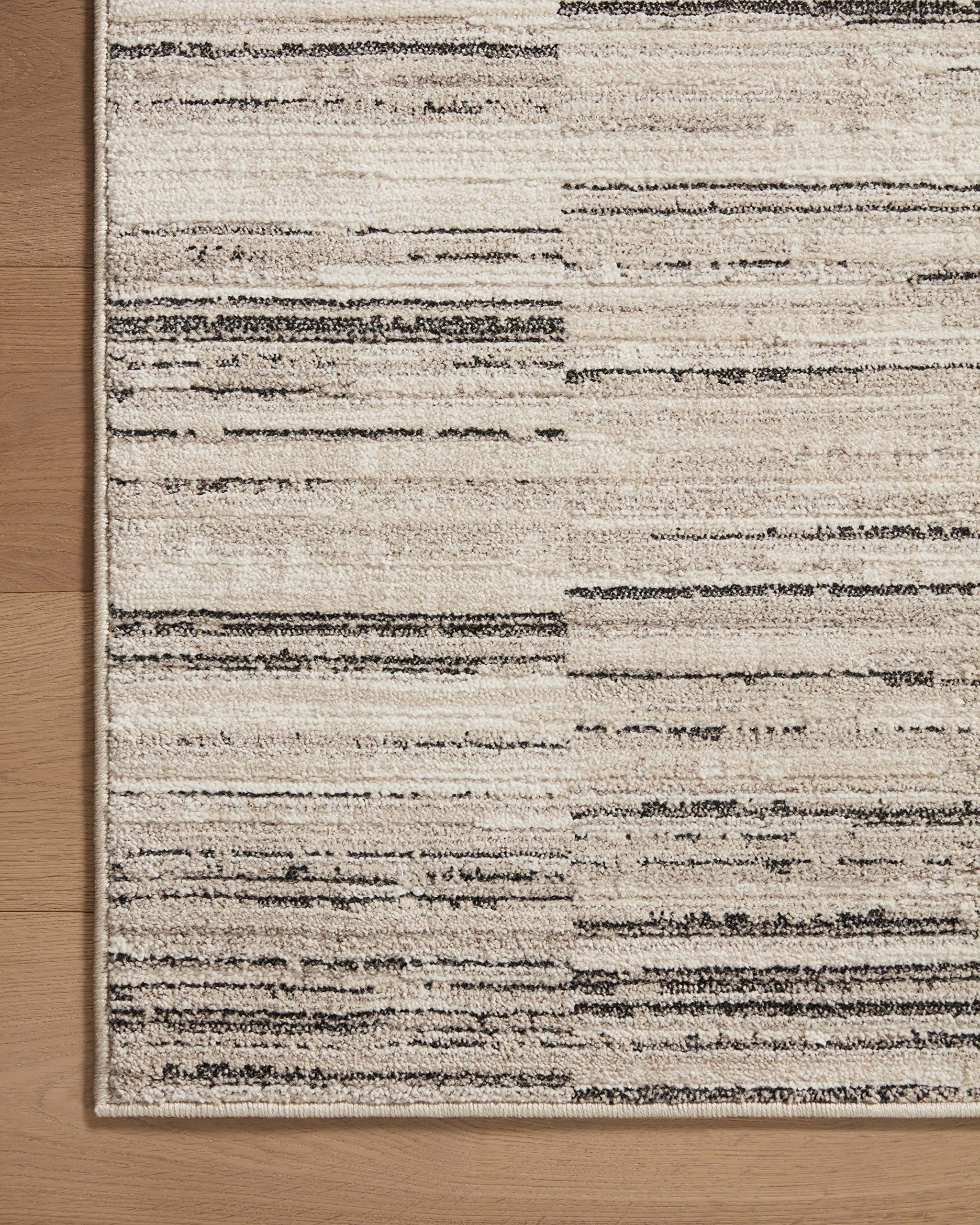 Loloi II Darby Collection DAR-01 Charcoal/Sand 6'-7" x 9'-3" Area Rug