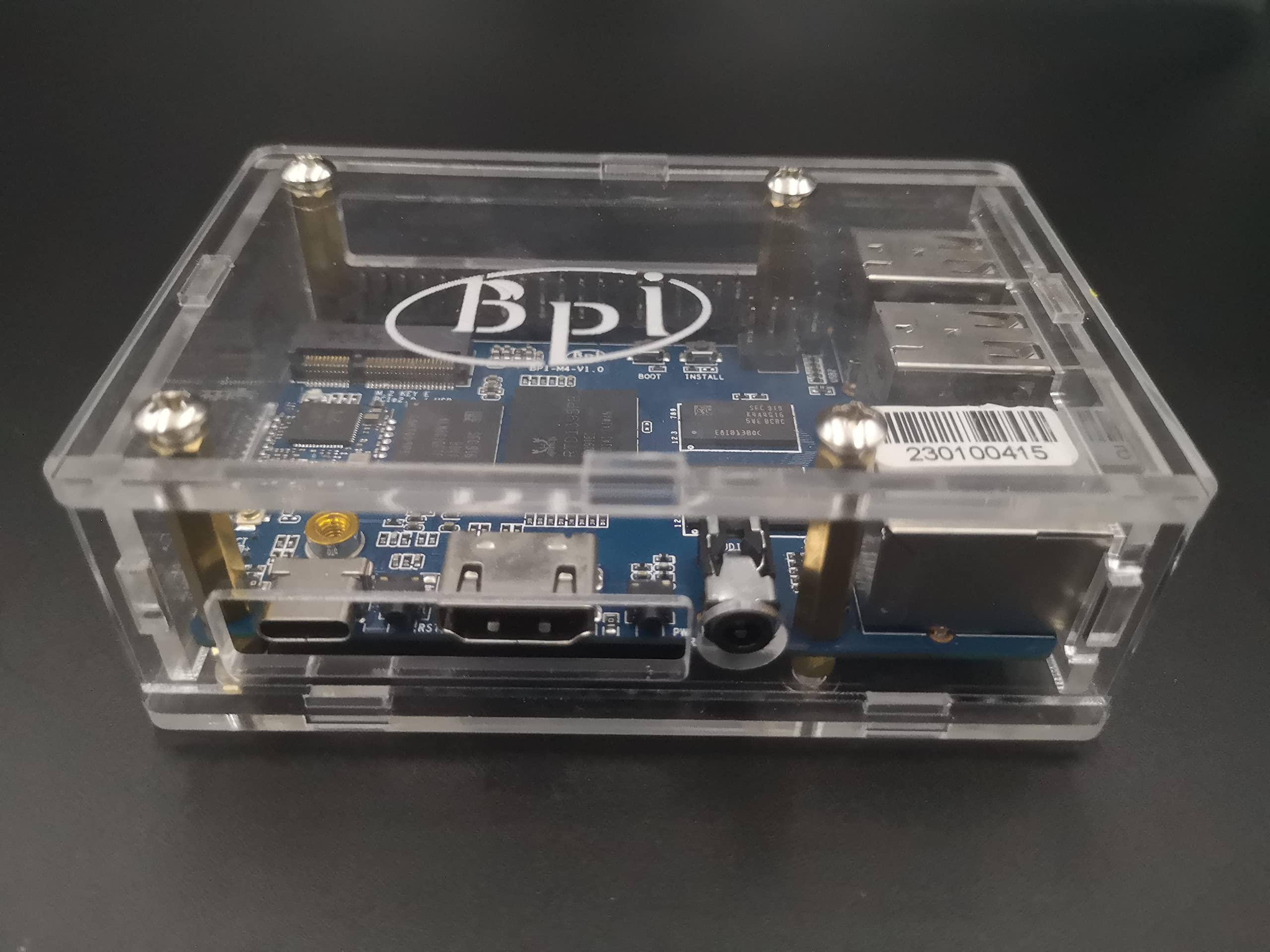 WayPonDEV Banana Pi BPI-M5 M4 Acrylic Case for Banana Pi M5 Single BOAD Computer Support Android Debian Raspbian Armbian