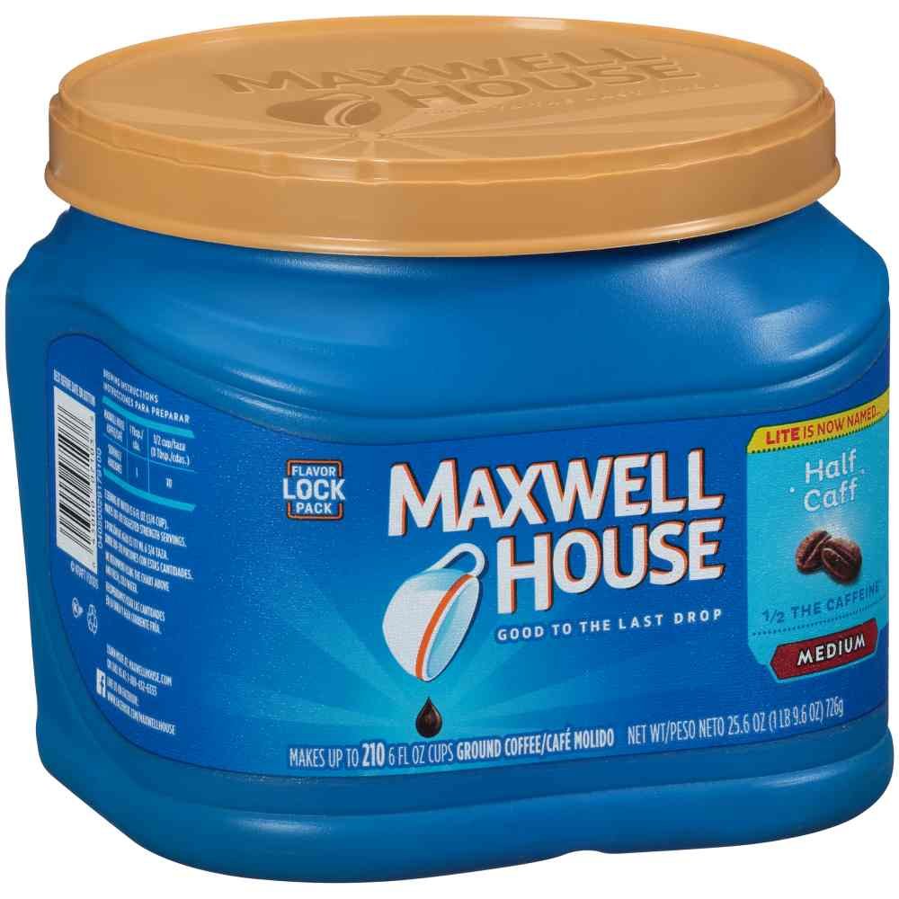 Maxwell House Half Caff Ground Coffee, 1.6 Pound -- 6 per case.