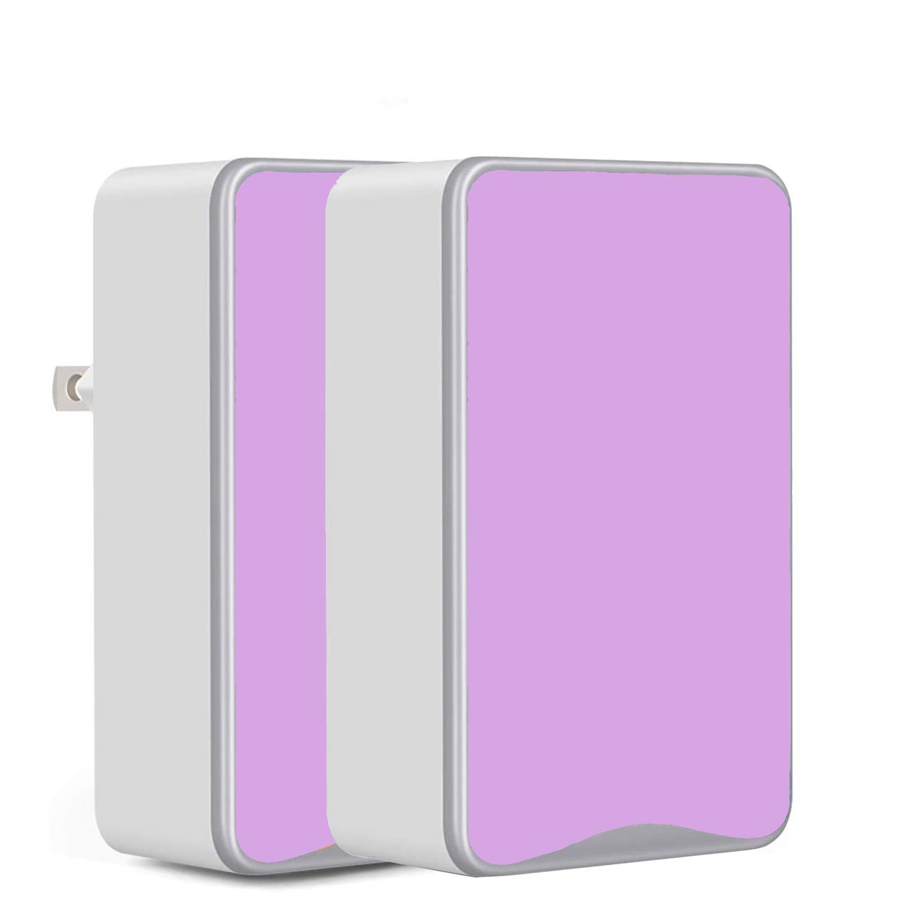 Negative Ion Generator, Plug in Air Purifier for Home, Mini Ionizer to Remove Smoke Toilet Pet Smell, Portable for Bedroom Kitchen Office (2pcs Purple)