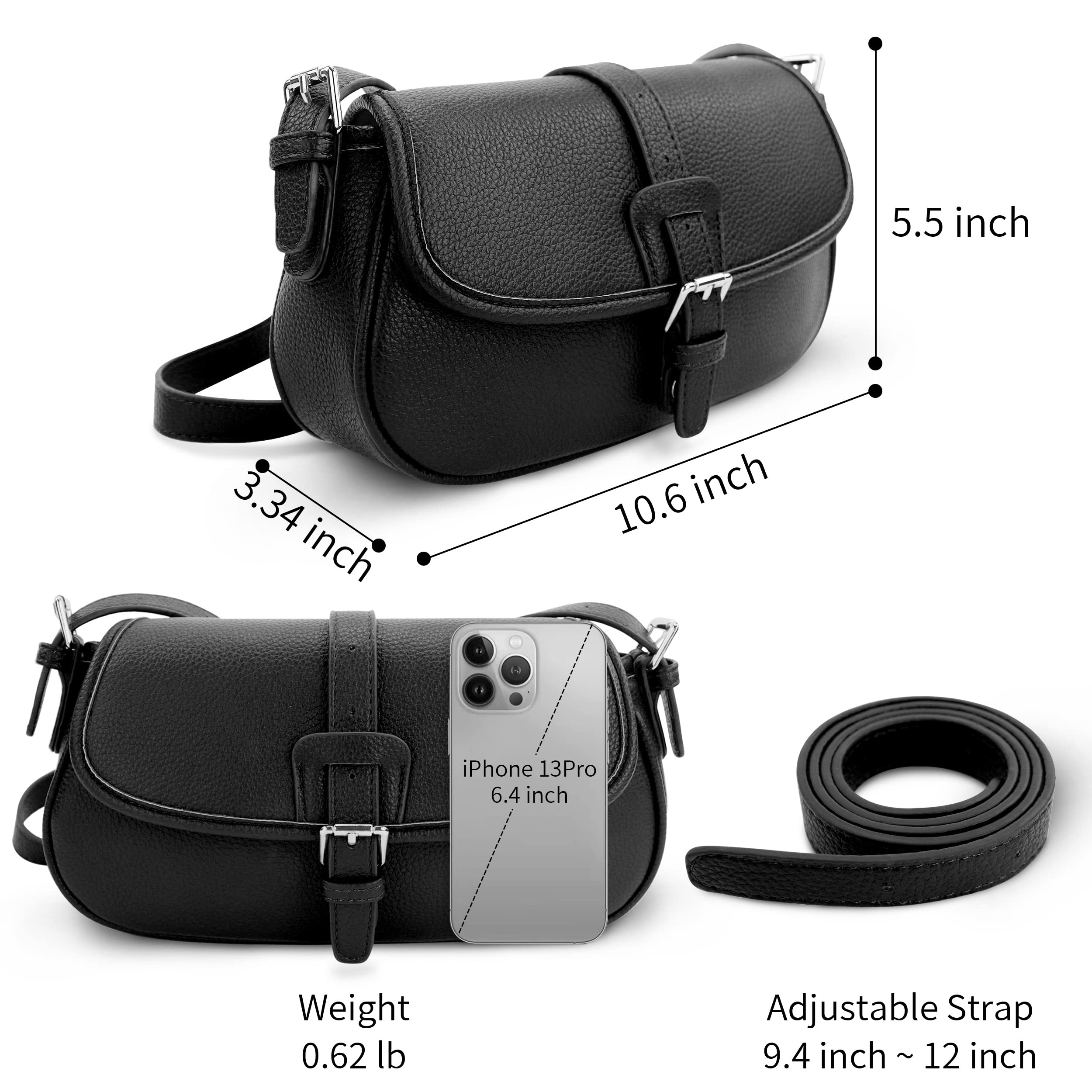 Whale Power Small Shoulder Bag for Women Fashion Faux Leather Purses Handbag Soft Lightweight Bags with Adjustable Strap